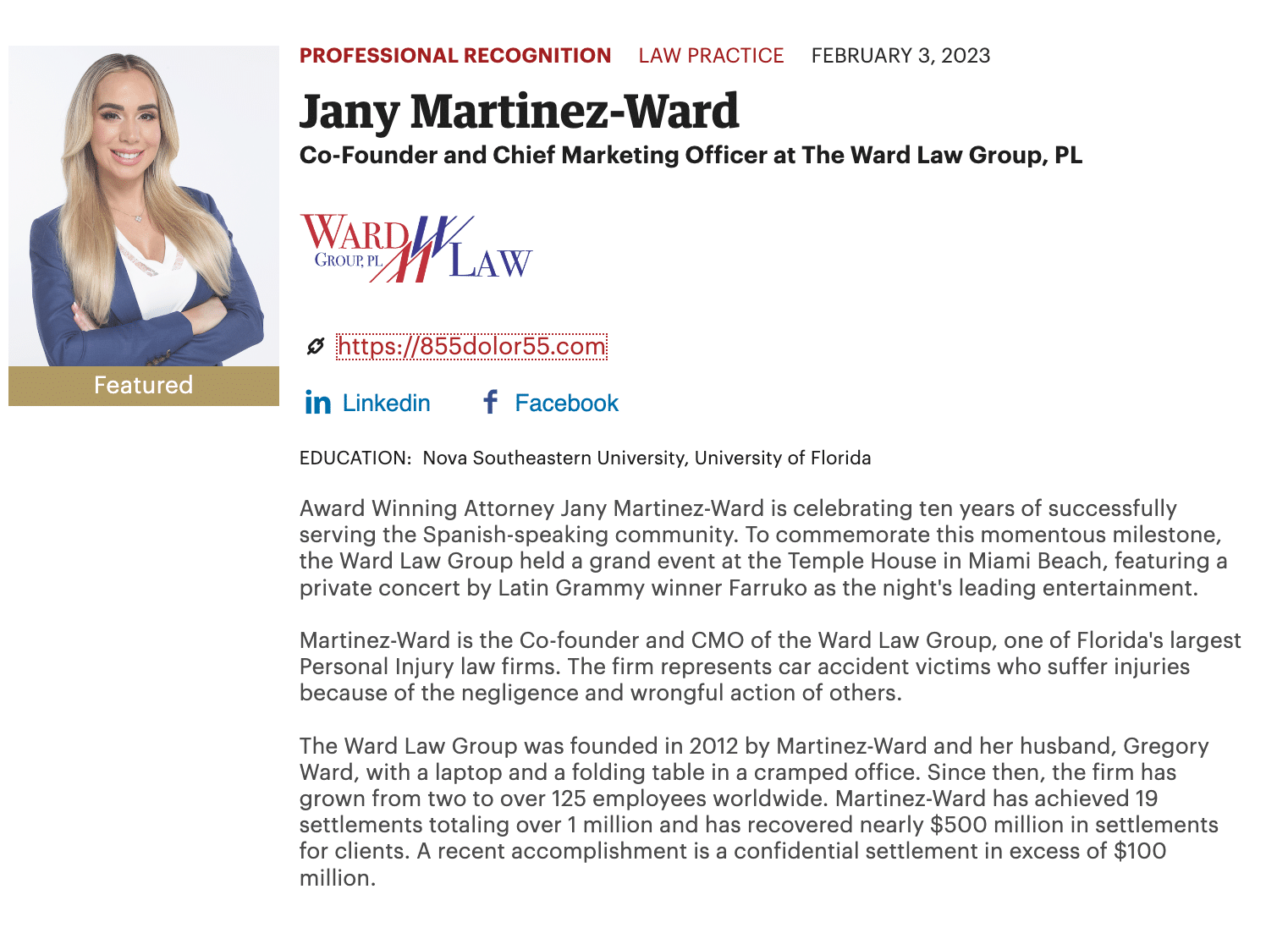 In The Media | The Ward Law Group
