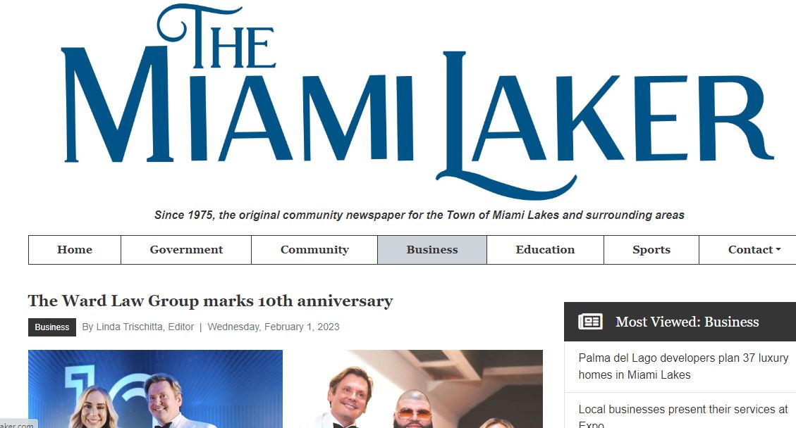 Una Década De Excelencia Jurídica. 10mo Aniversario de The Ward Law Group