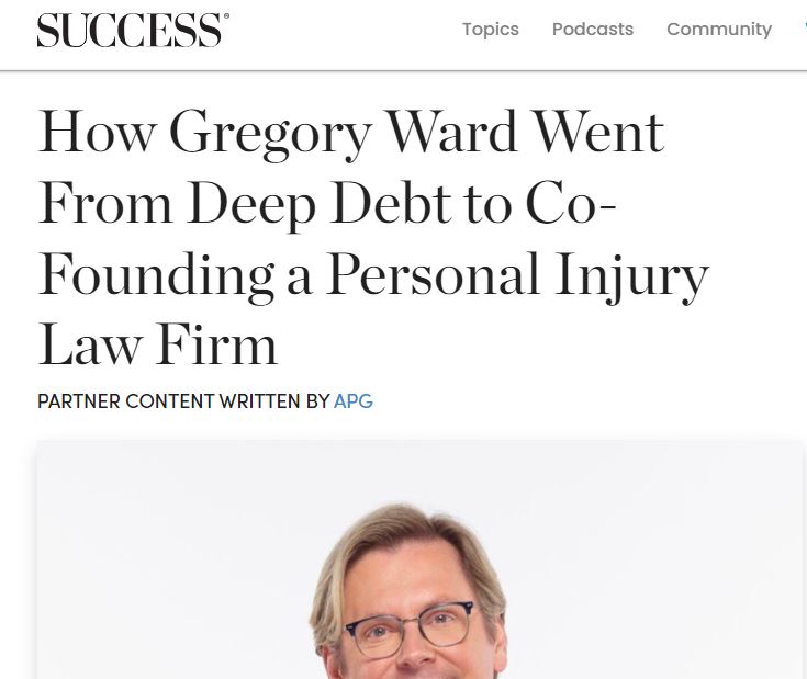 Greg Ward's Story Founding The Ward Law Group